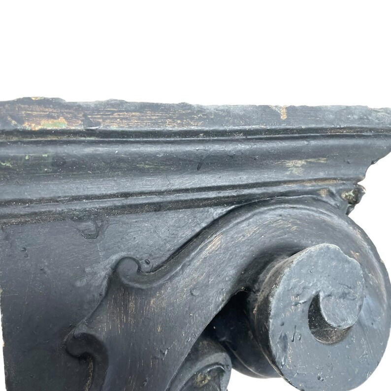 Antique French Large Plaster Corniche Wall Hanging Faux Stone Plinth ...