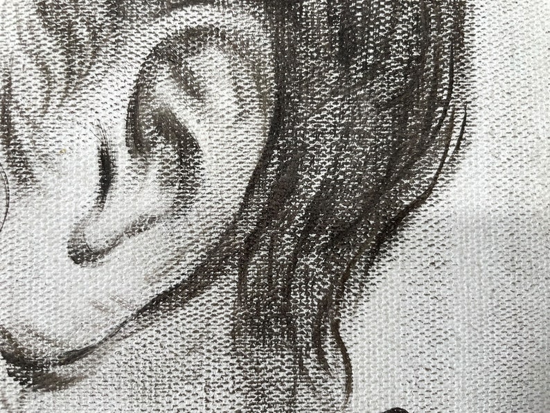 Vintage French Pencil Homage Drawing Sketch Study William Reskimer Hans ...