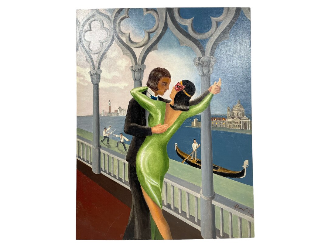 Vintage French Oil Painting "contes D'hoffman (barcarolle)" Translated ...