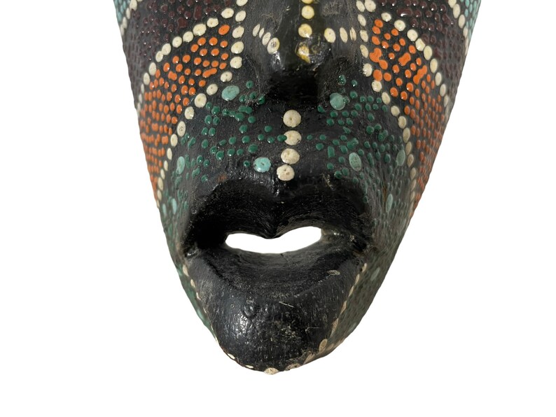 Vintage African Medium Wooden Bust Mask Wall Decor Carved Statue ...