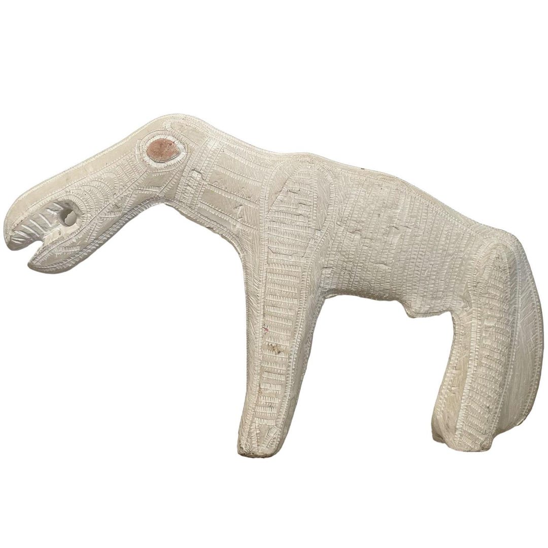 Vintage Alaskan Reproduction Ancient Enuk Eskimo Stone Carved Animal ...