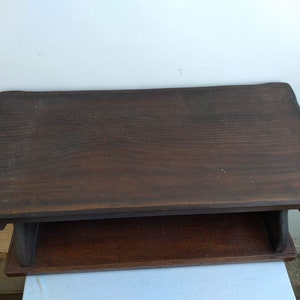 Vintage French Heavy Wooden Lectern Brown Natural Wood Storage Display ...