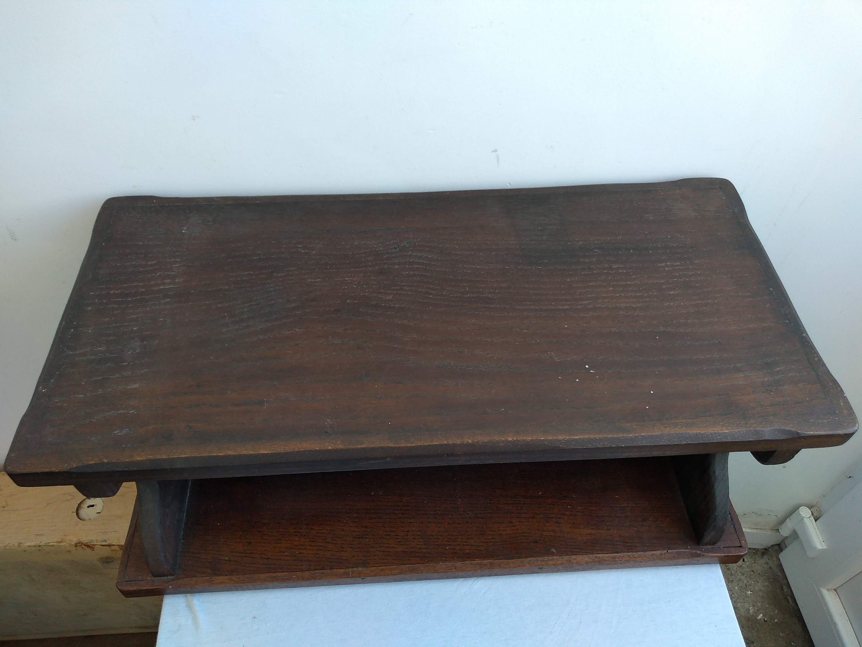 Vintage French Heavy Wooden Lectern Brown Natural Wood Storage | Etsy