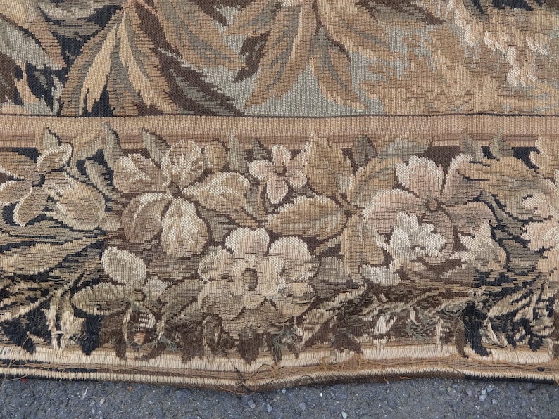 Antique French Chateau Long Large Wall Hanging Tapestry Tapestries ...