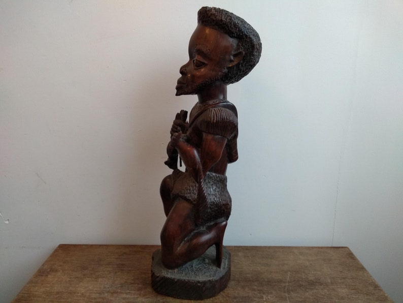 Vintage African Man Hunter Dressing Statue Figurine Male | Etsy