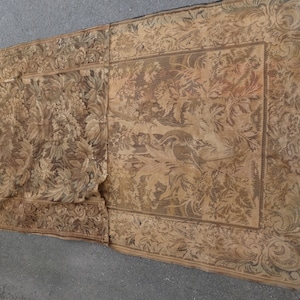Antique French Chateau Long Large Wall Hanging Tapestry Tapestries ...