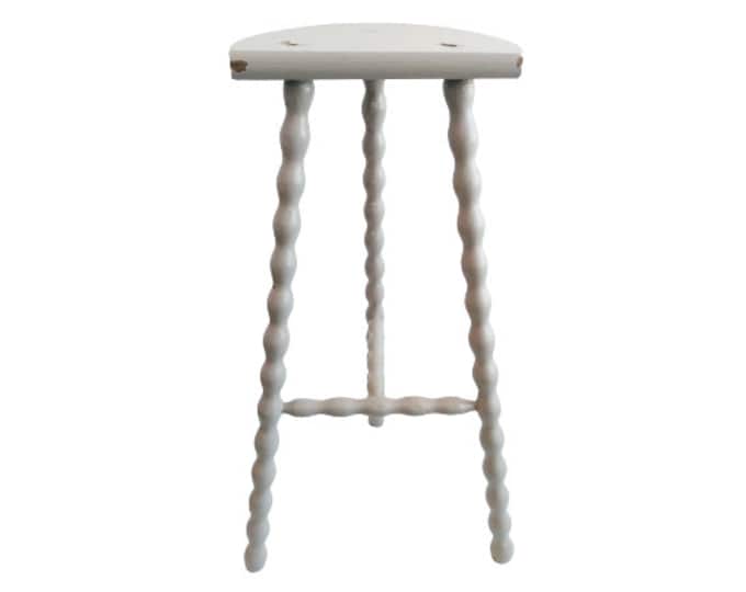 Vintage French Wonky Stool Table Wooden Wood Chair Seat Side - Etsy