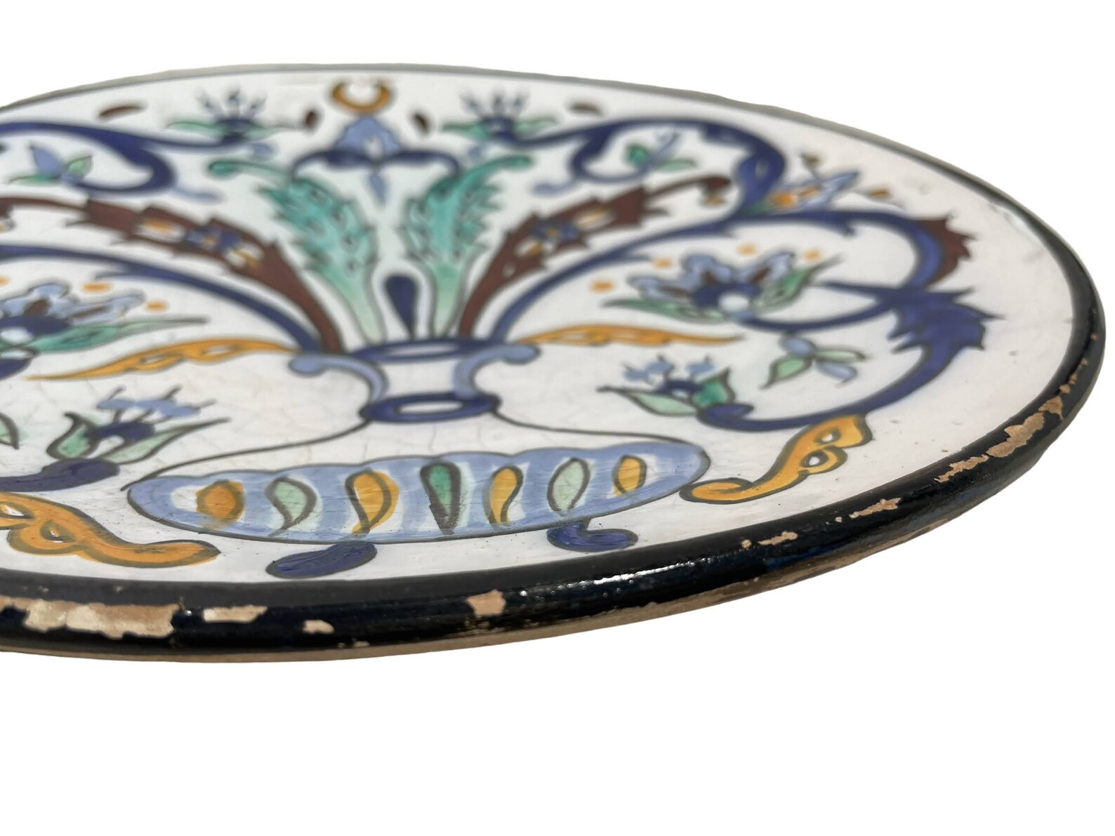 Vintage Middle Eastern Plate Dish Bowl Pottery Clay Arabian Theme ...