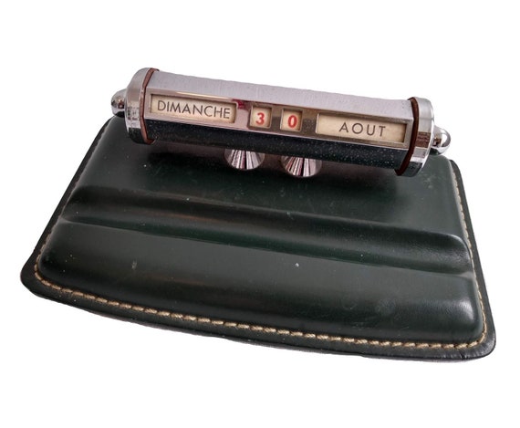 Vintage French Desktop Day Month Date Adjustable Calender | Etsy