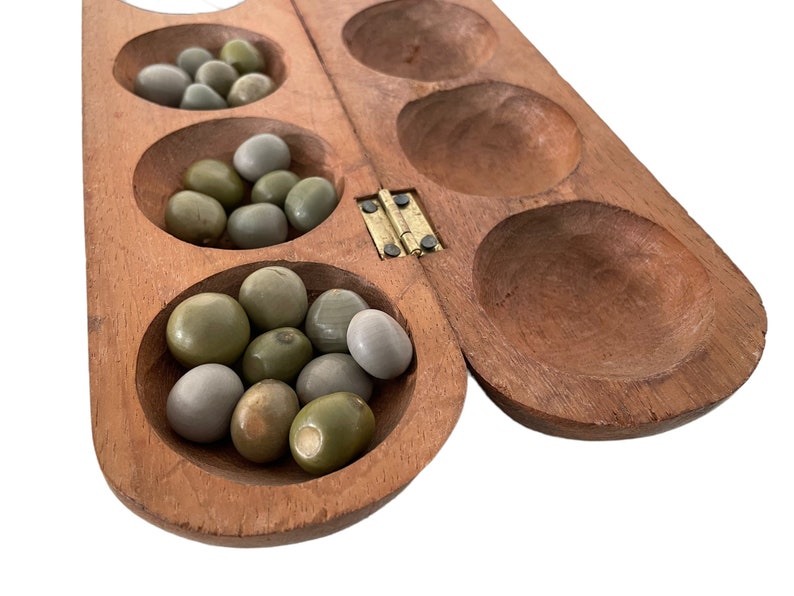 Vintage Moroccan Arabian Middle East Wooden Mancala Board Game Tray ...