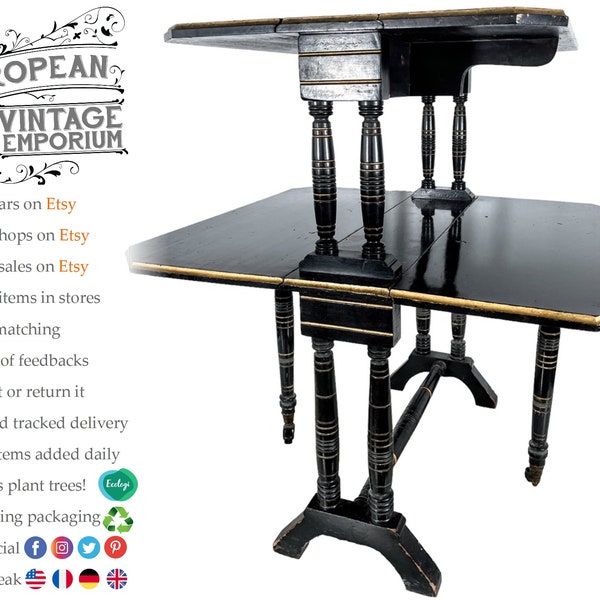 Antique Folding Side Table - Etsy