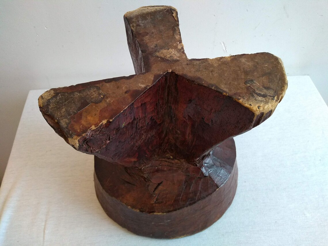 Vintage African Arabian Bedouin Desert Wooden Wood Small Milking Stool ...