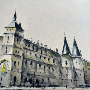 Vintage French Lithograph Print of Paris Conciergerie Street Market ...
