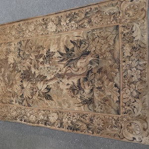 Antique French Chateau Long Large Wall Hanging Tapestry Tapestries ...