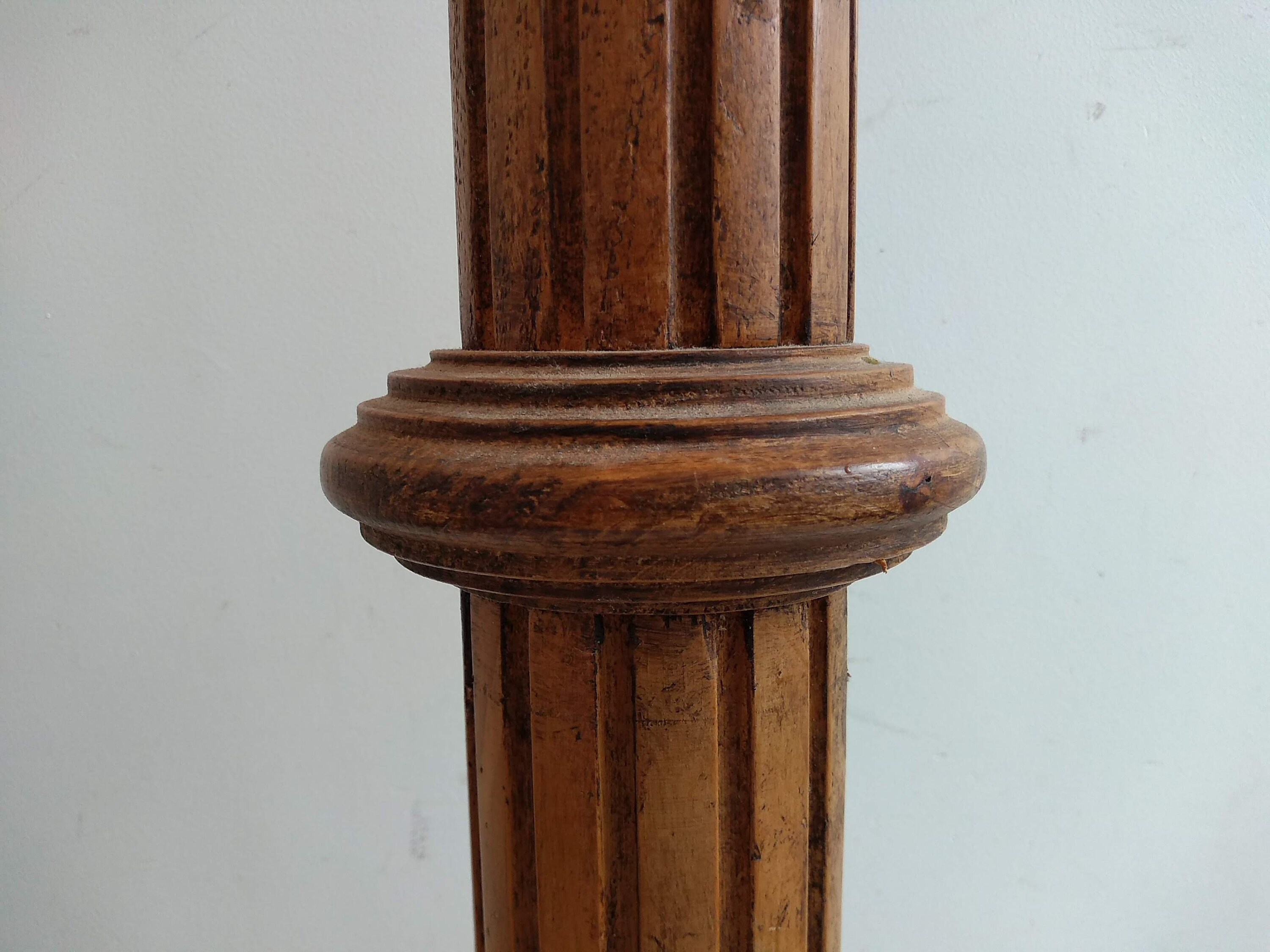 Vintage French Plinth Screw Style Stand Wood Wooden Heavy High Tall ...