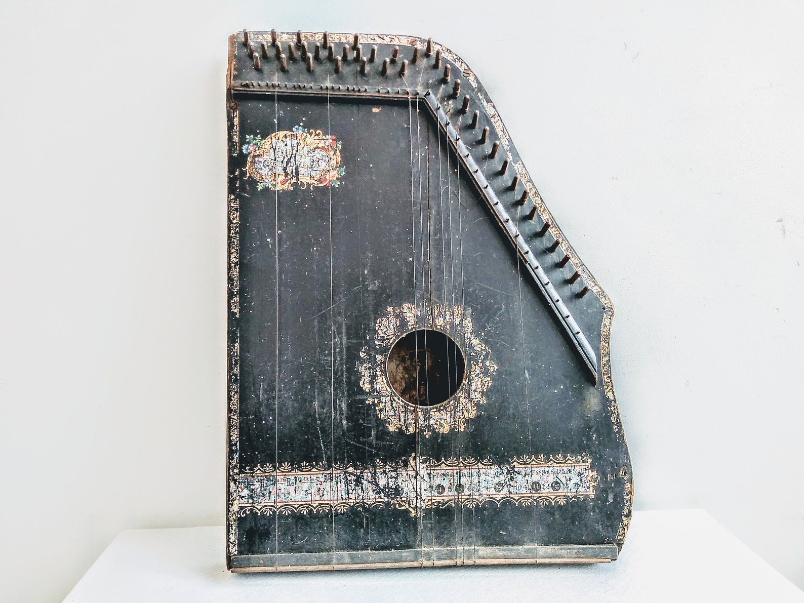 Antique French Zither Cithare Columbia Wooden Wood Stringed - Etsy