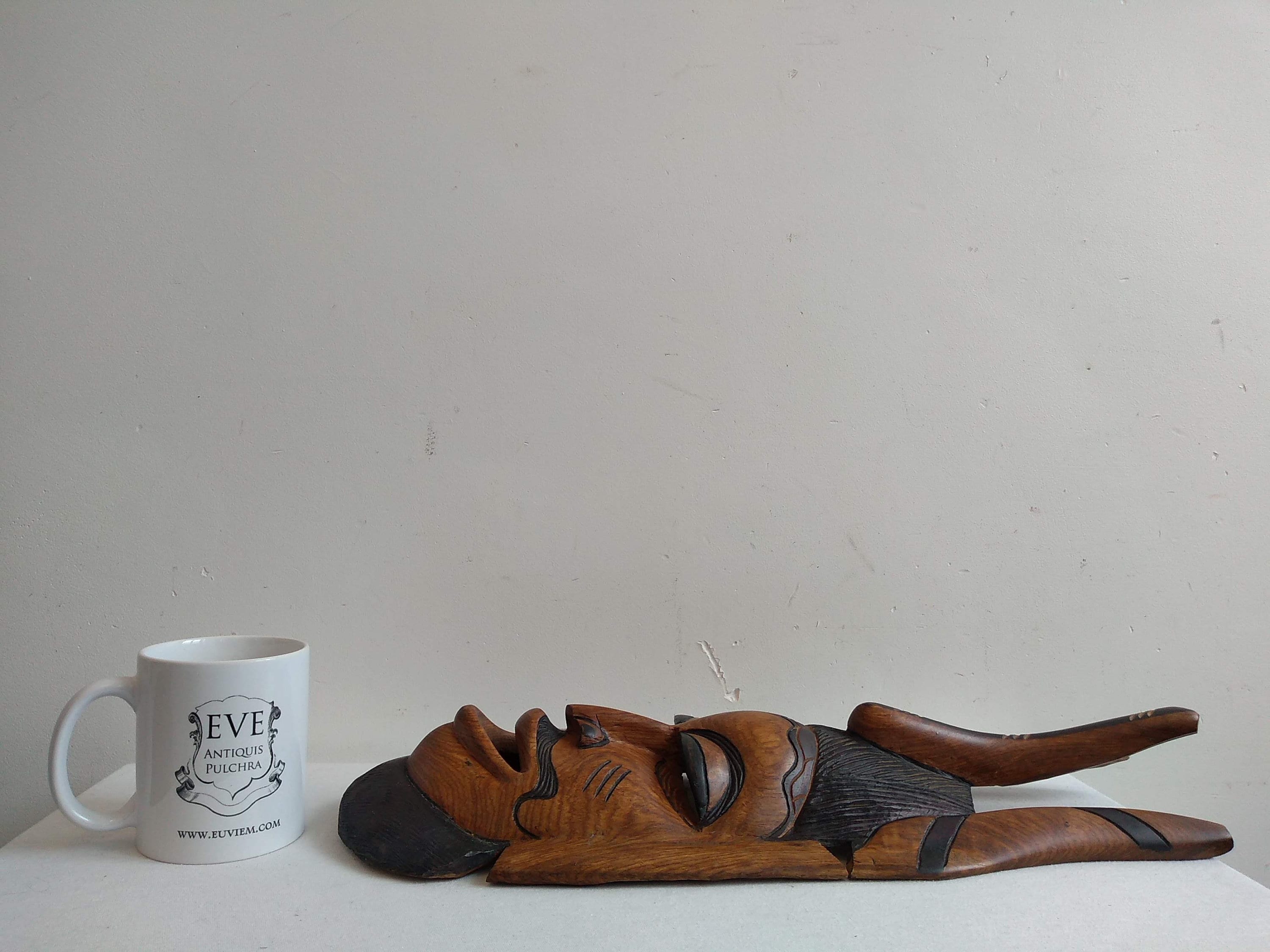 Vintage African Medium Wooden Bust Mask Wall Decor Intricate - Etsy