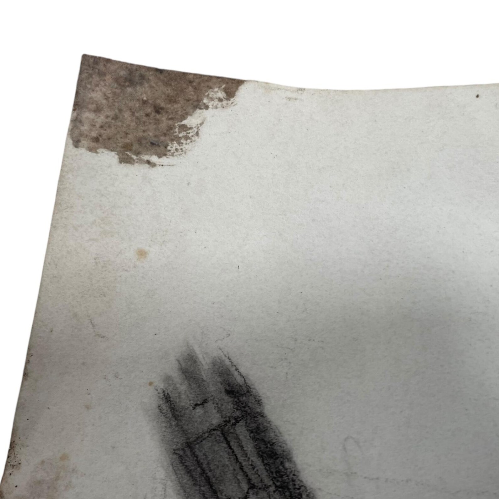 Antique French Pencil Charcoal Drawing Sketch Study Church Castle City ...