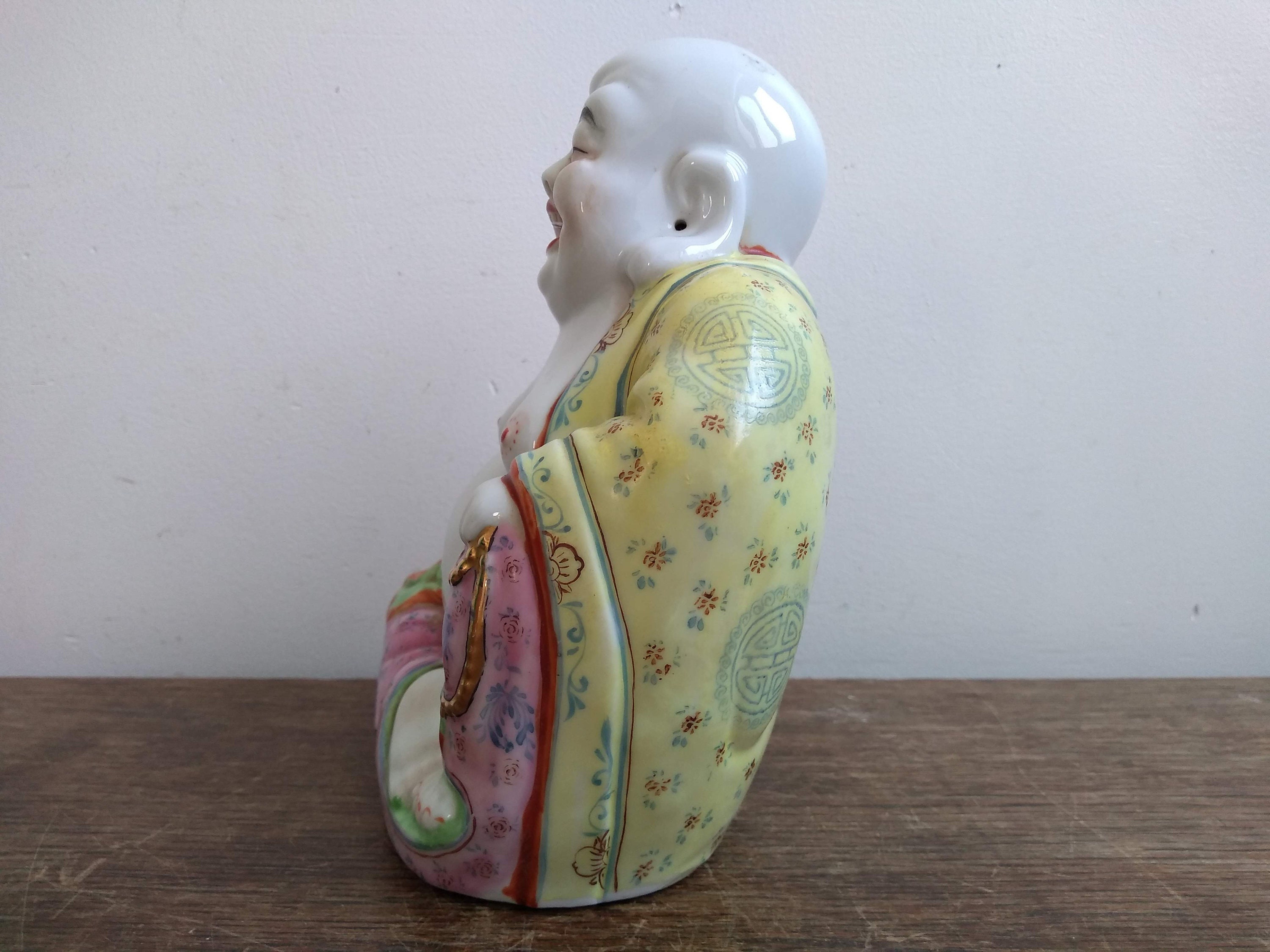 Vintage Chinese Jing De Zhen Famille Rose Laughing Buddha With | Etsy