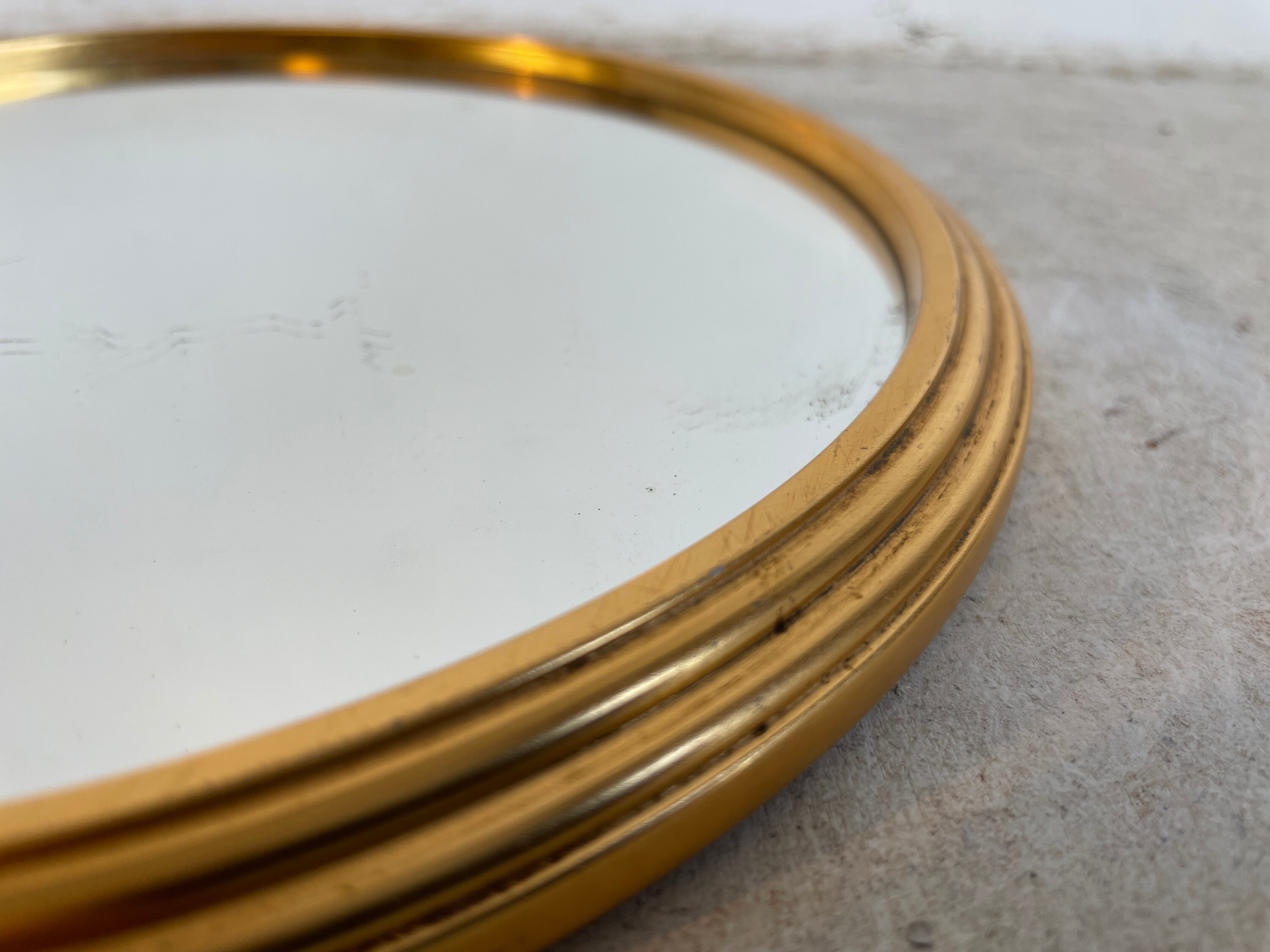Vintage French Bistro Cafe Waiter Waitress Metal Mirror Circular ...
