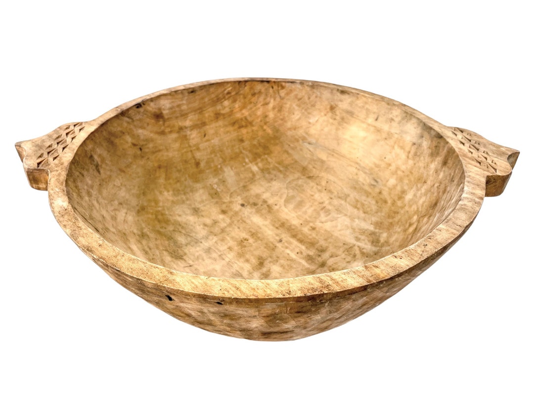 Vintage French Wood Wooden Reproduction Viking Food Dish Plate Table ...