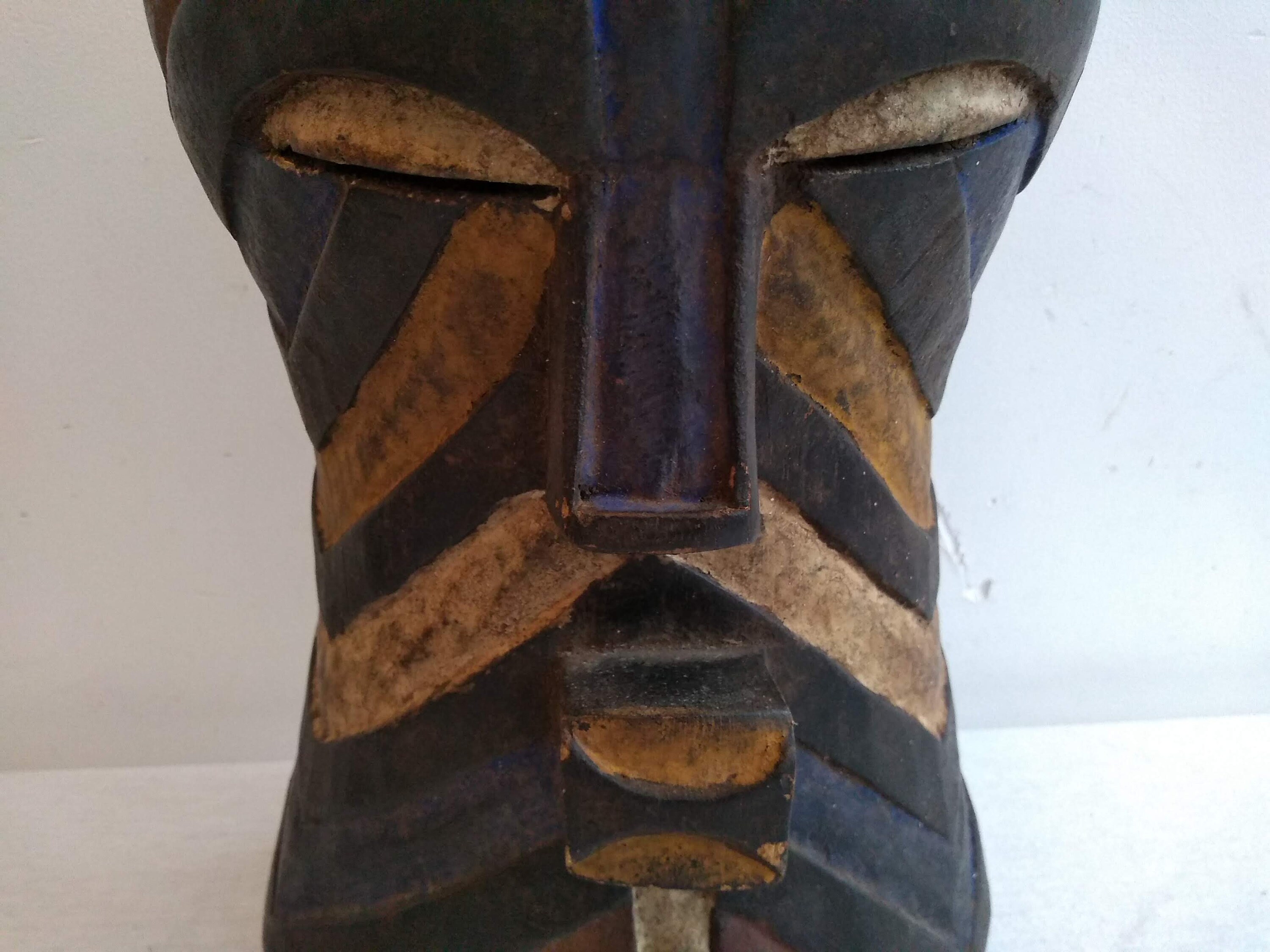 Vintage African Wooden Mask Hanging Wall Hanging Decor Carved - Etsy