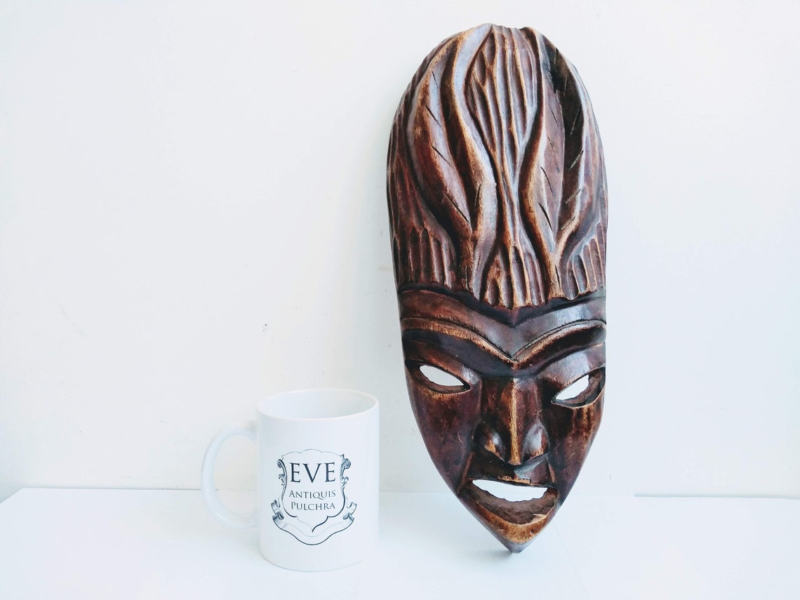 Vintage South Pacific Oceania Islands Decorative Wooden Mask | Etsy