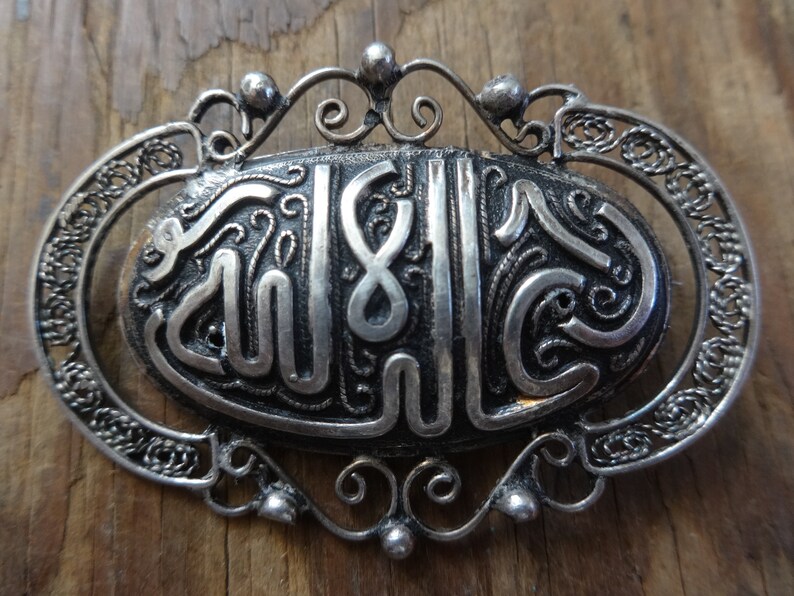 Antique Moroccan Islamic Berber Silver Filigree Brooch Badge - Etsy