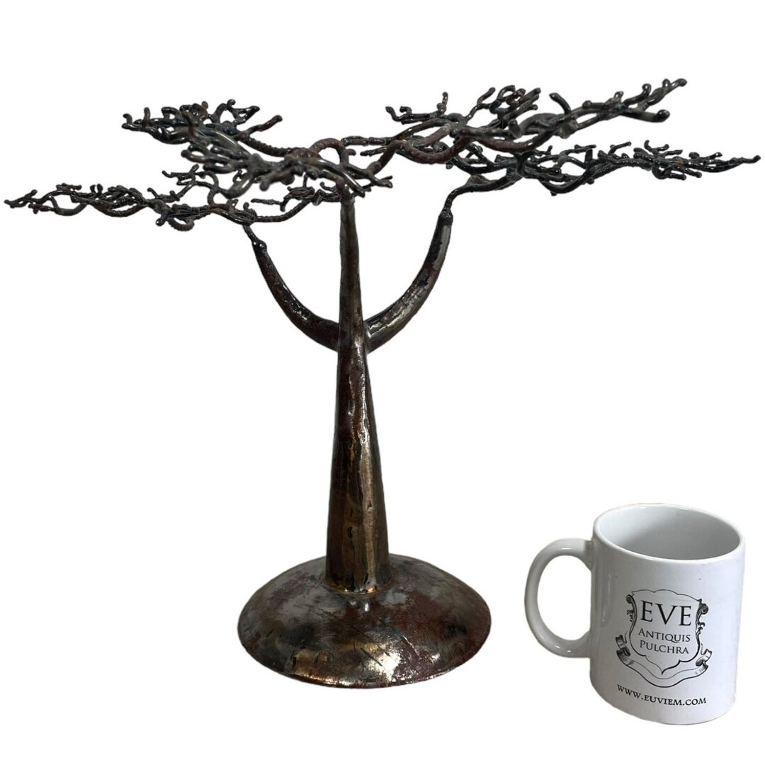 Vintage French Hand Made Metal Boab Tree Jewellery Jewelry Necklace ...