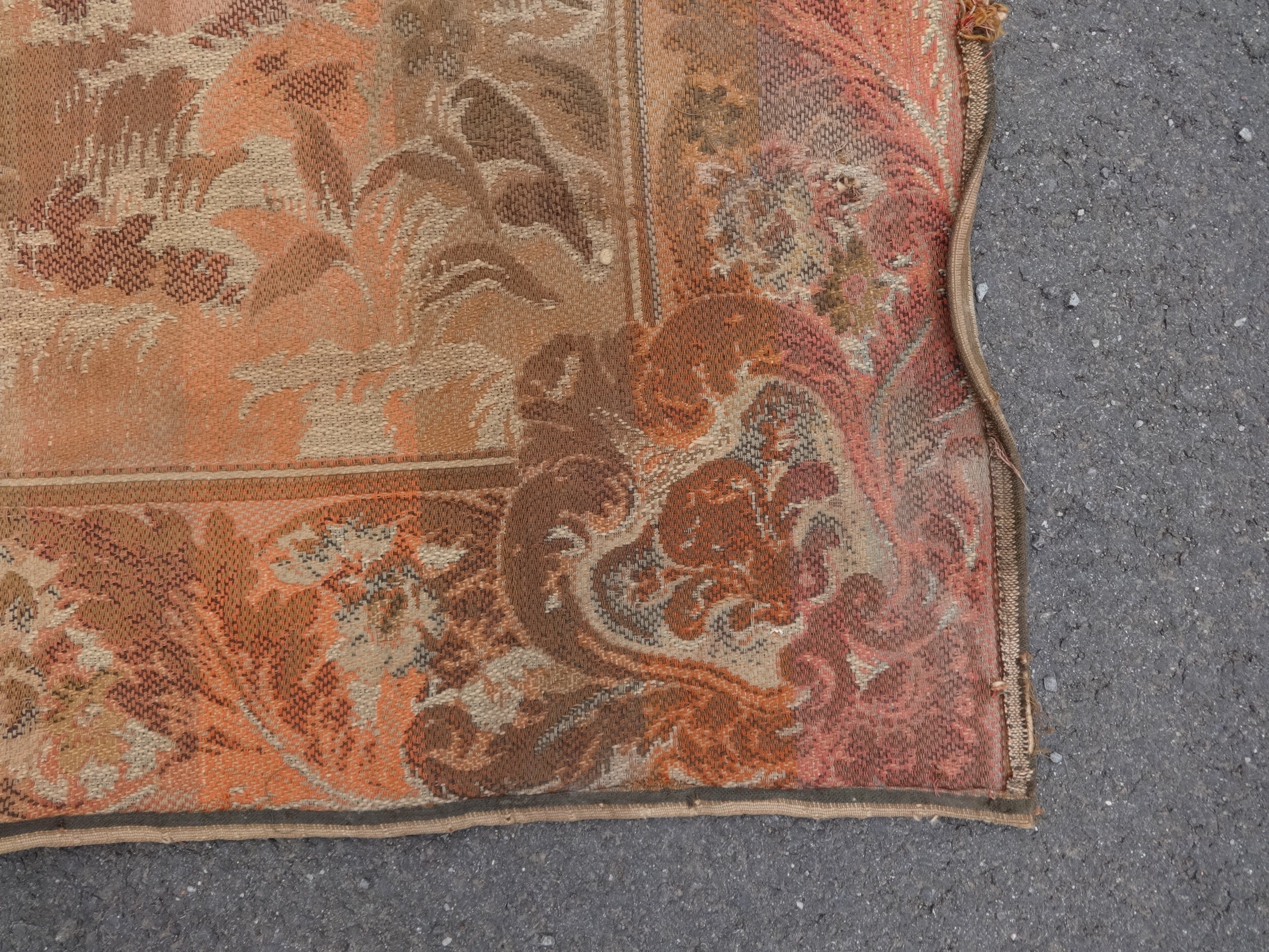 Antique French Chateau Long Large Wall Hanging Tapestry Tapestries ...