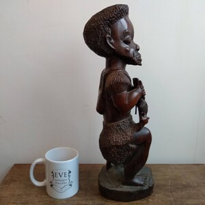 Vintage African Man Hunter Dressing Statue Figurine Male Primitive ...