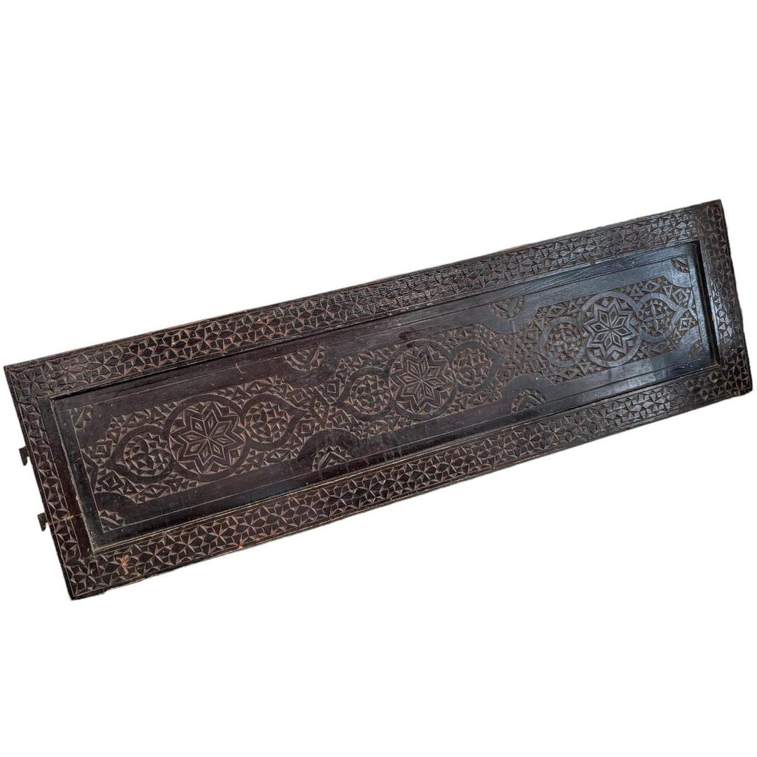Vintage Indian Wooden Panel Decorative Hand Carved Wall Hanging ...