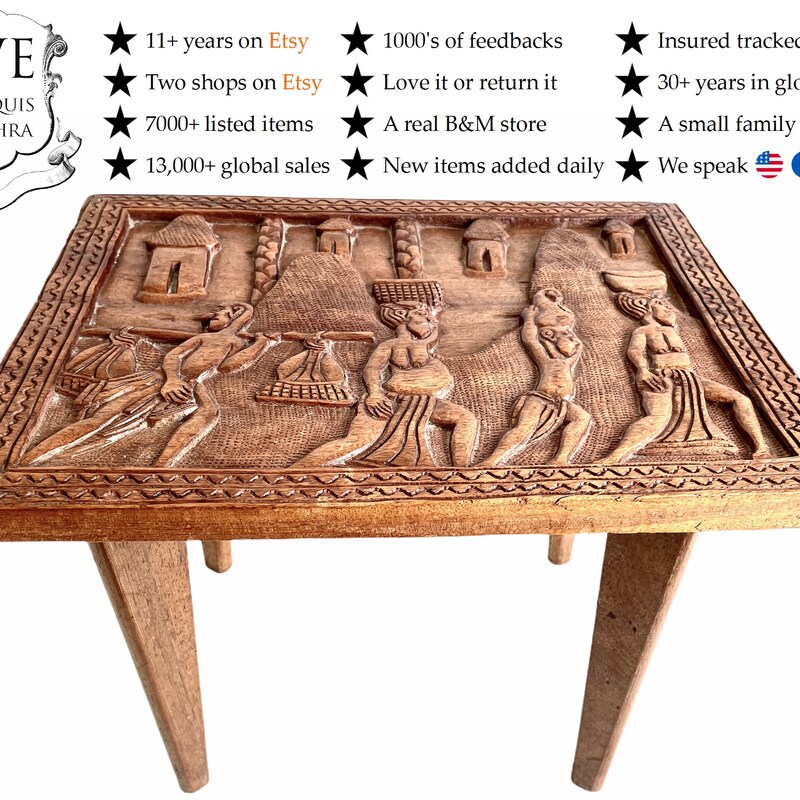 African Side Table - Etsy