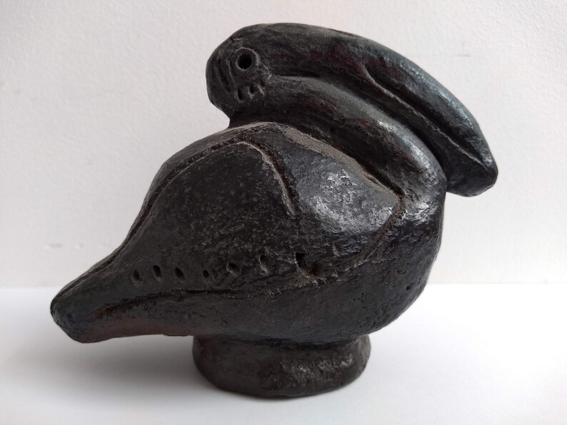 Antique Pre-colombian Pottery Clay Pelican Statue Figurine Ornament ...