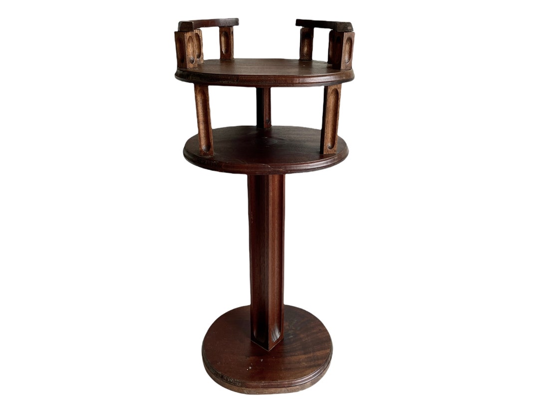 Vintage French Wood Wooden Tall Telephone or Receiving Table Plinth ...