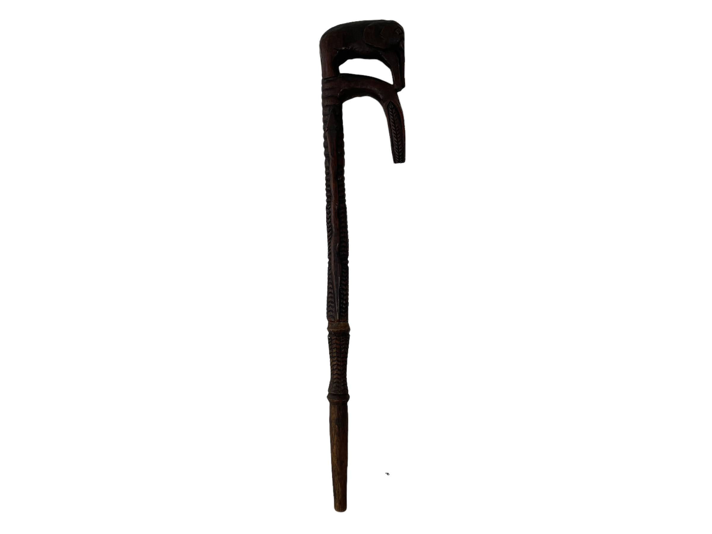 Vintage African Elephant Walking Stick Aid Man Gentlemans Decor Display ...