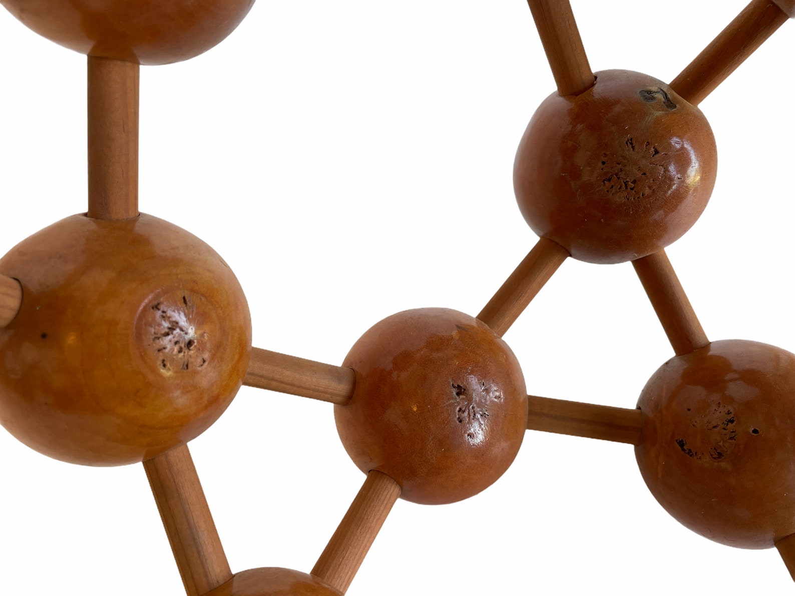 Vintage French Lacquered Wood Atom Model Statue Representation | Etsy UK