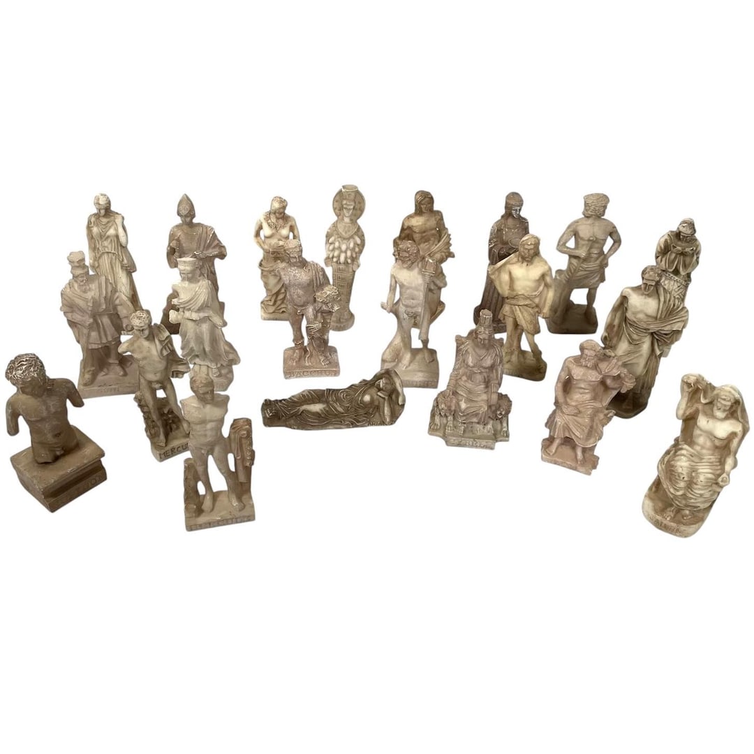 Vintage Greek God Small Stone Paste Ornaments Wine Agriculture ...