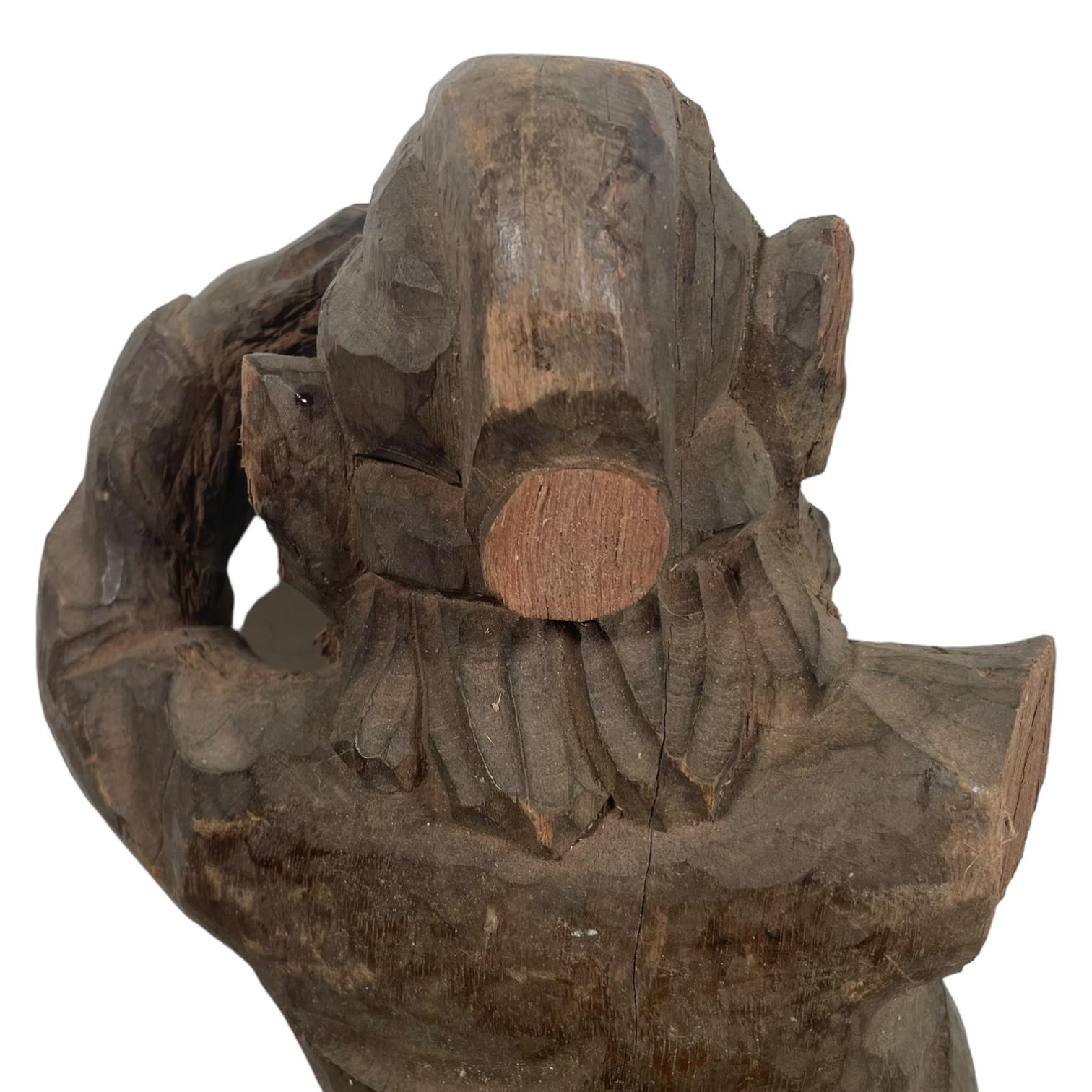 Vintage German Austrian Wooden Wood Carved Gnome Elf Decorative Hand ...