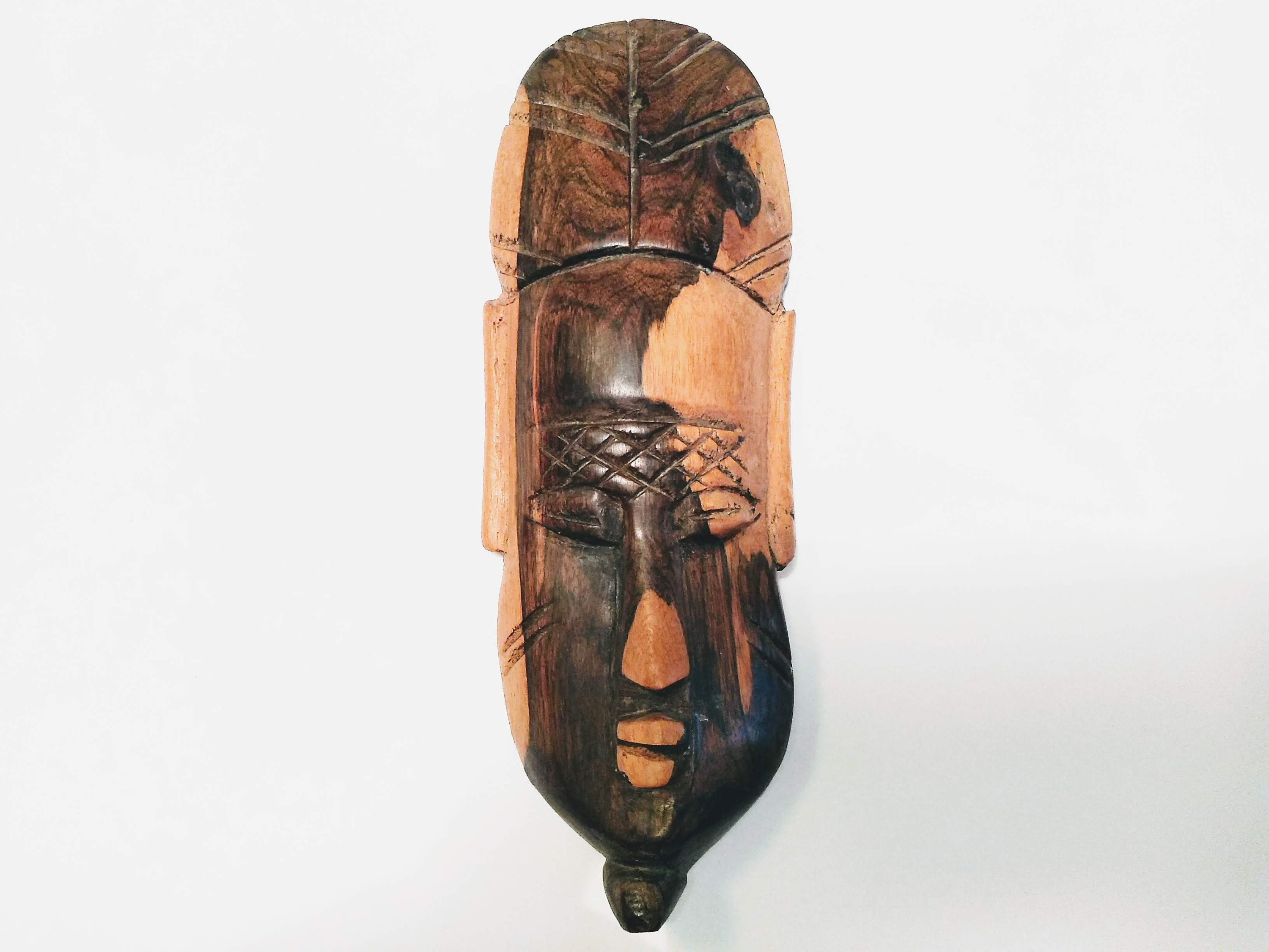 Vintage African Small Wooden Bust Mask Wall Decor Intricate - Etsy