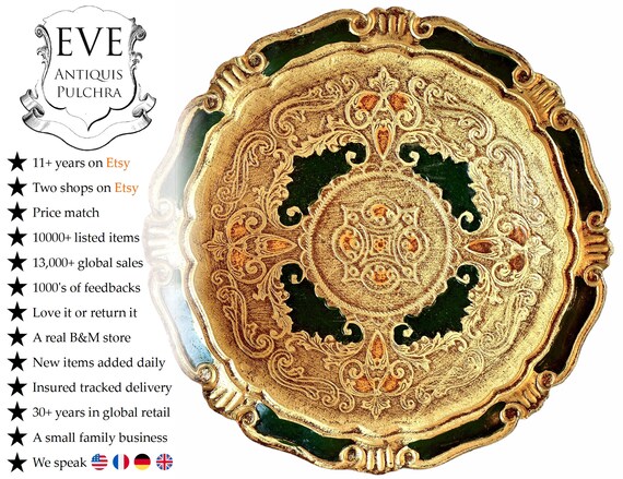 Vintage Italian Florentine Florence Gold Wood Paste Ornately | Etsy