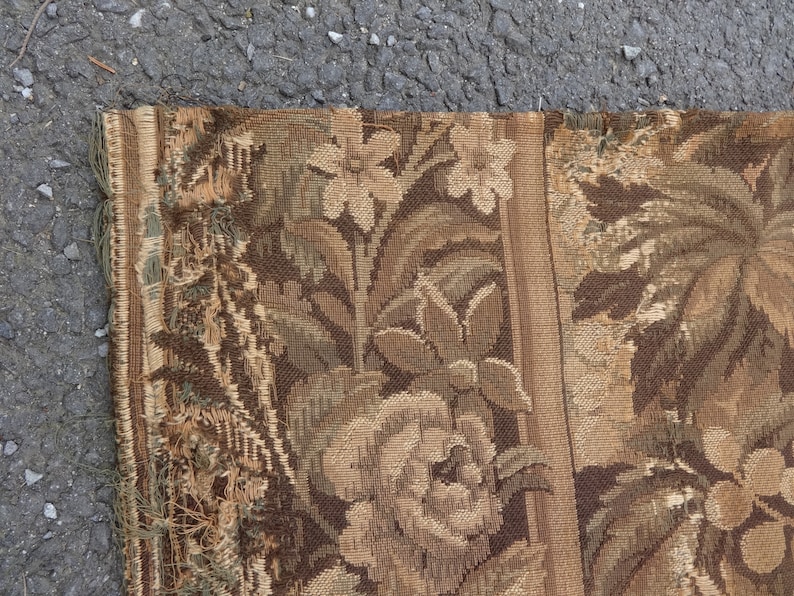 Antique French Chateau Long Large Wall Hanging Tapestry Tapestries ...