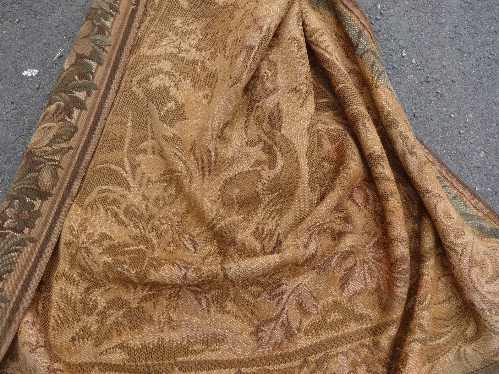 Antique French Chateau Extra Long Large Wall Hanging Tapestry ...