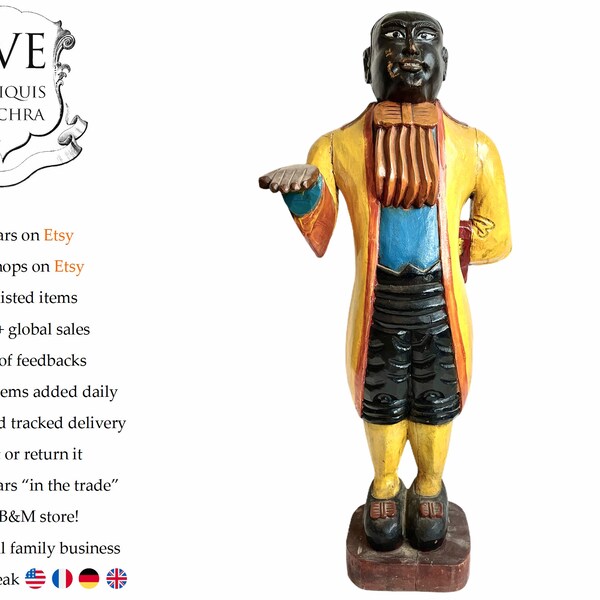 Wooden Butler Statue - Etsy