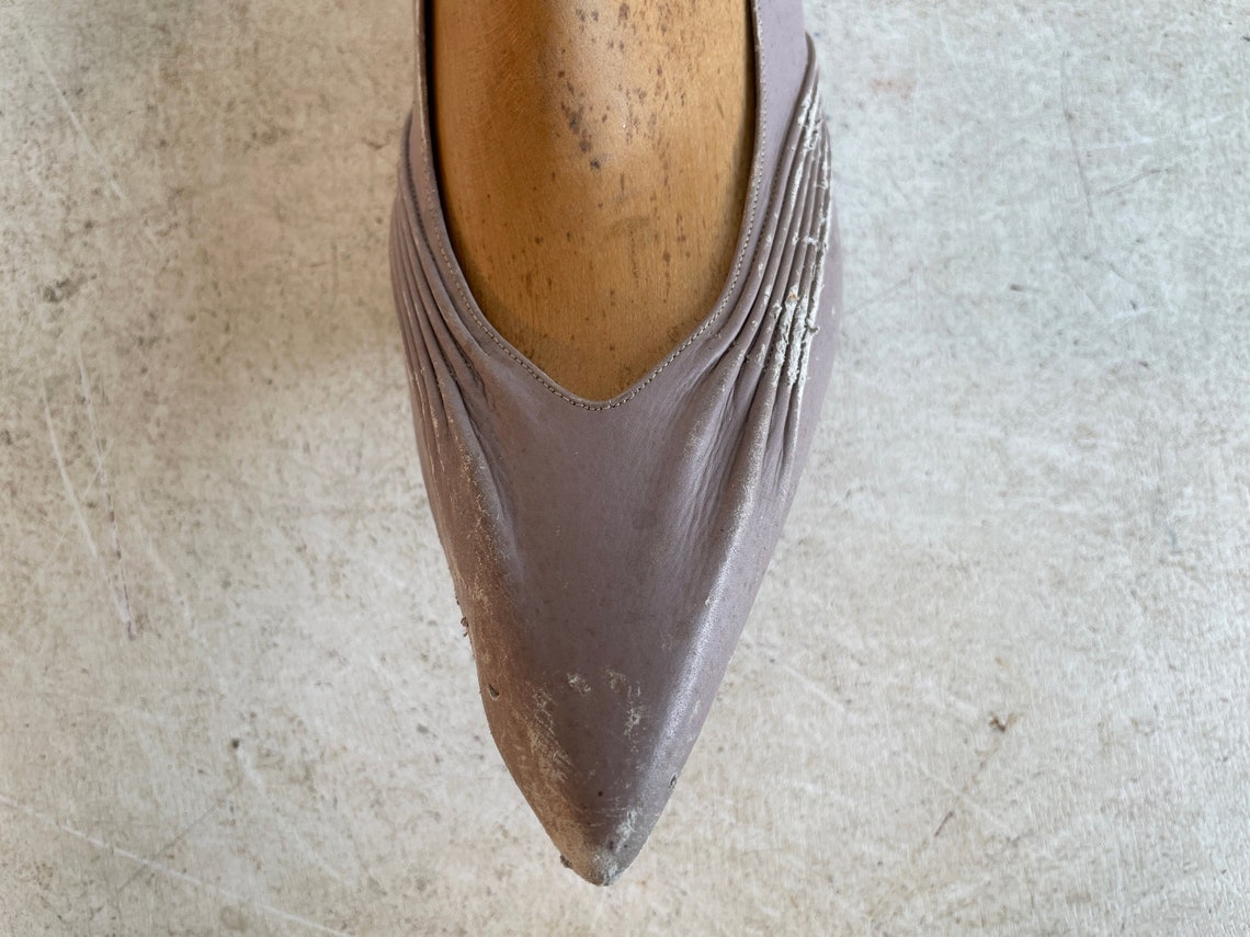 Vintage French Italian Prototype Designer Shoe on Wooden Form | Etsy