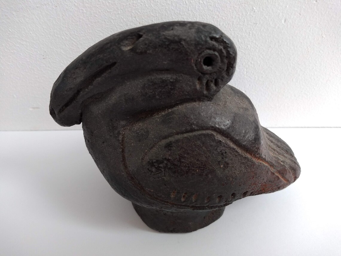 Antique Pre-colombian Pottery Clay Pelican Statue Figurine Ornament ...