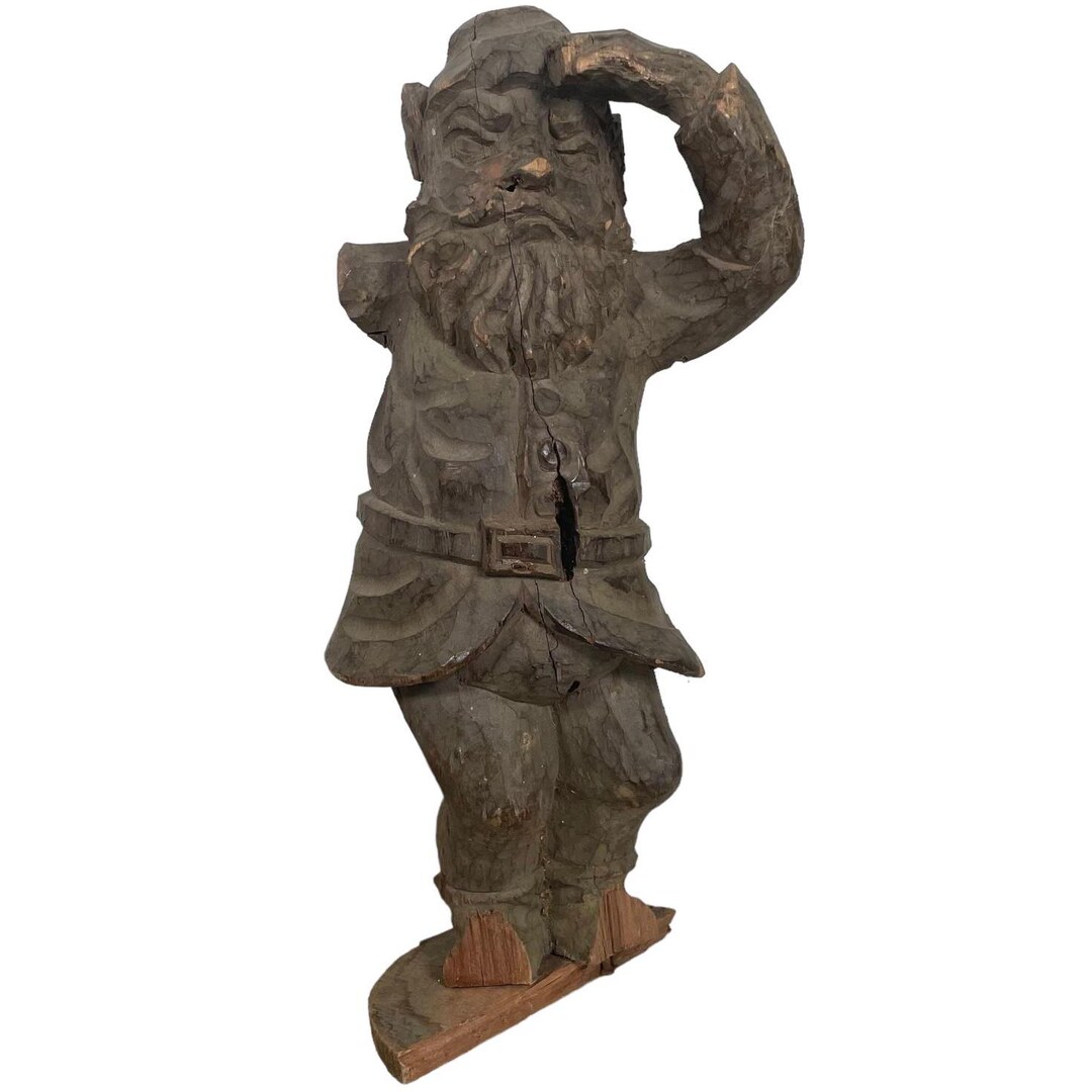Vintage German Austrian Wooden Wood Carved Gnome Elf Decorative Hand ...