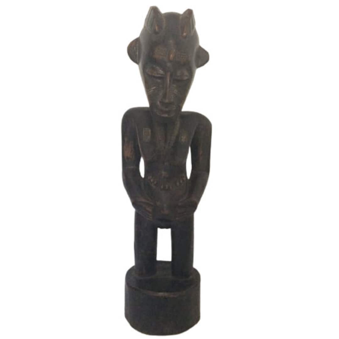 Vintage African Large Lady Woman Statue Figurine Female Primitive ...