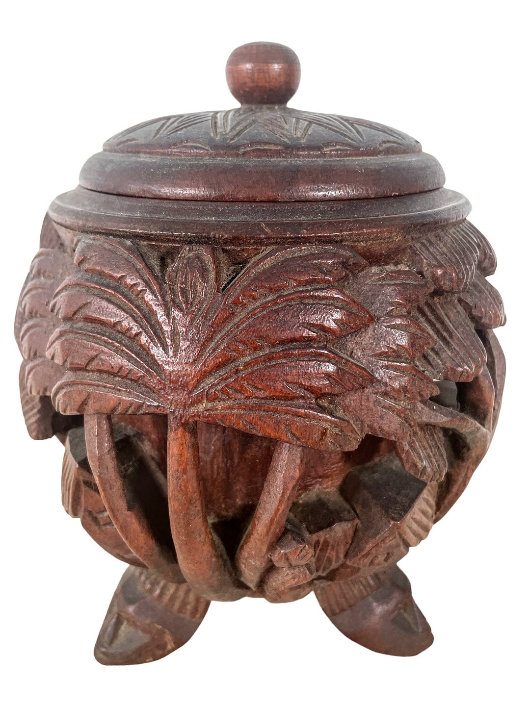 Vintage Tahitian Oceania Polynesian Decorative Hand Carved Wooden ...