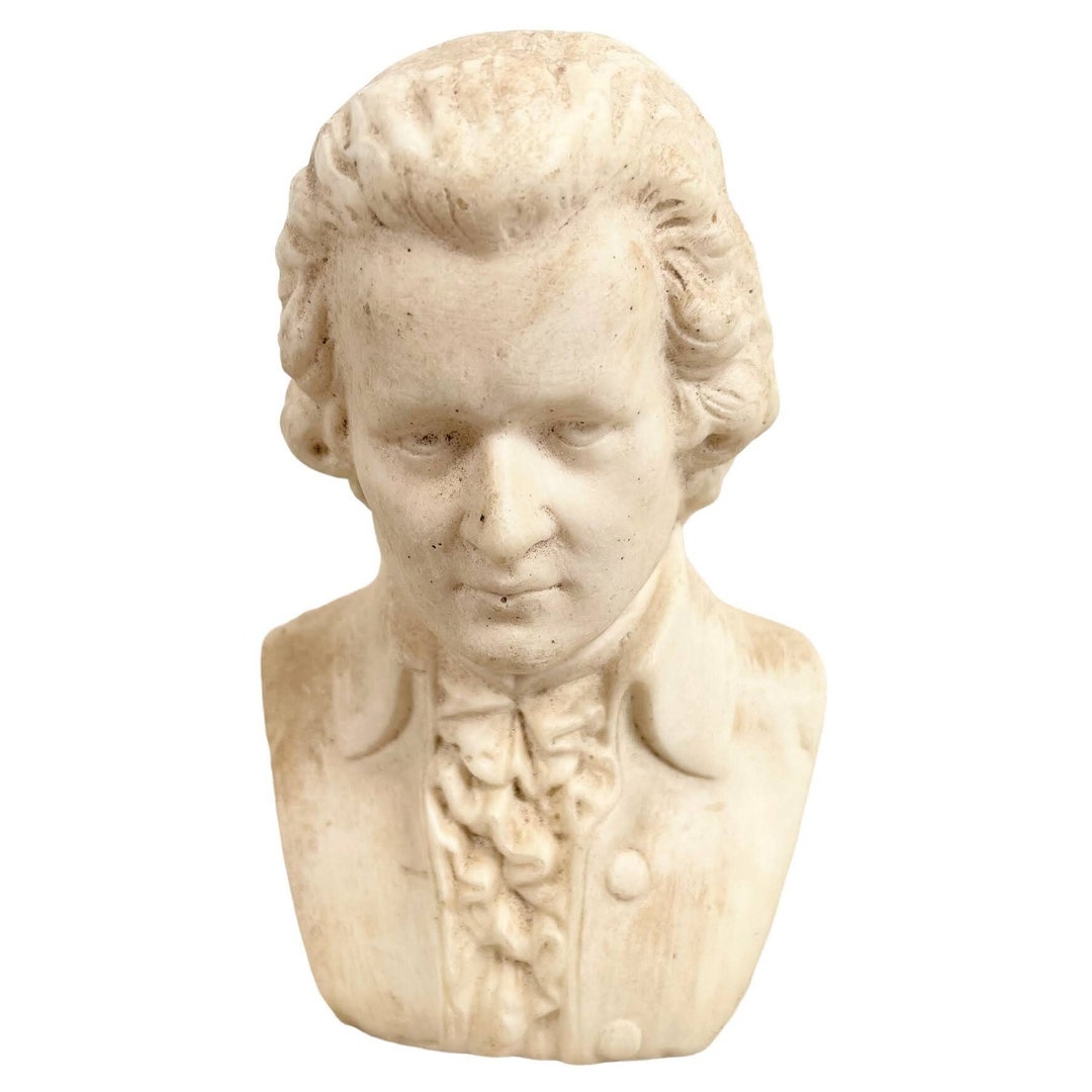Vintage French Mozart Small Bust Head Ornament Figurine Display Gift ...